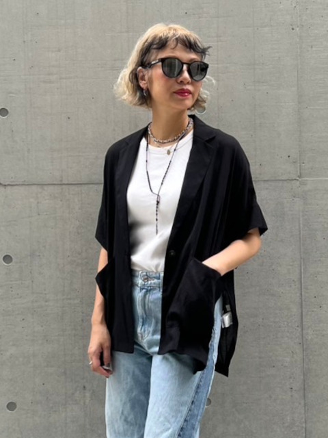 レーヨン混半袖テーラーJK【Y25S10-261】 | YMDO | KariAng Y.M.D.O ONLINE STORE